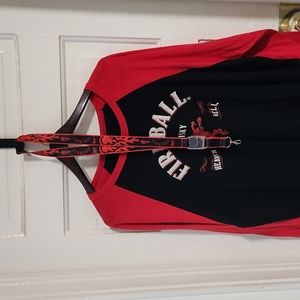 BellaCanvas | Shirts | Fireball Long Sleeve Shirt And Lanyard | Poshmark